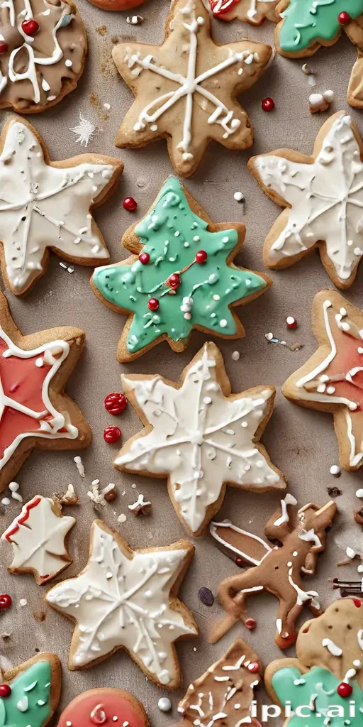 Deliciously Decorated Holiday Cookies Shaped Like Stars and Christmas ...