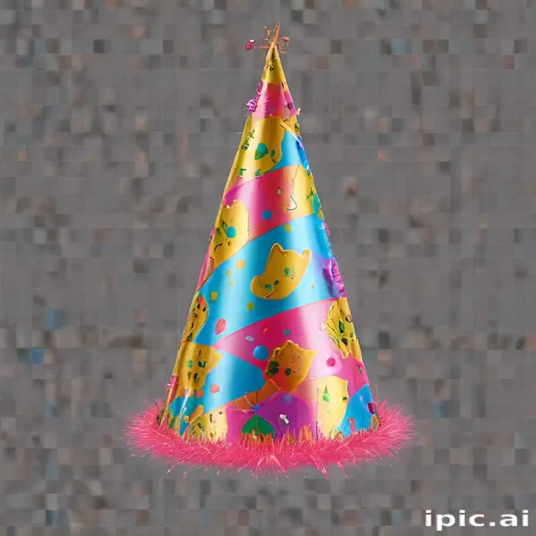 Colorful Party Hat with Cute Designs Perfect for Celebrations and ...