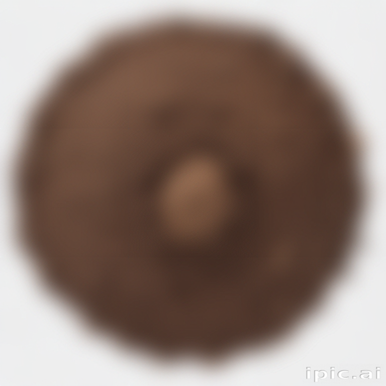 An Artistic Representation of a Circular Brown Object with Textured Surface