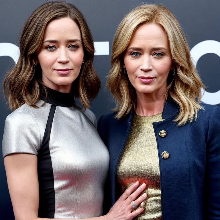 Emily blunt with Sam fox