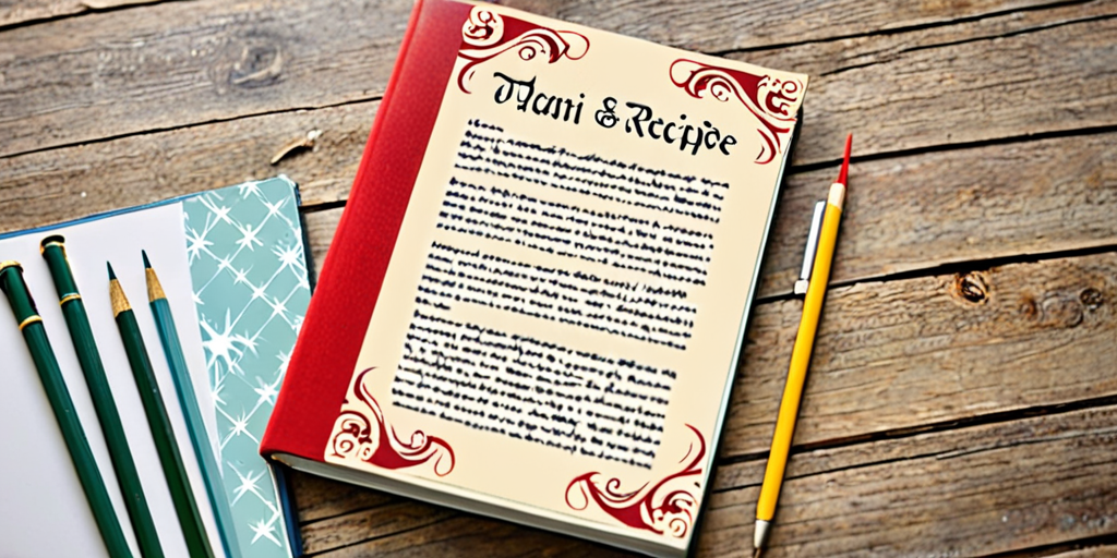 wizard recipe book pattern