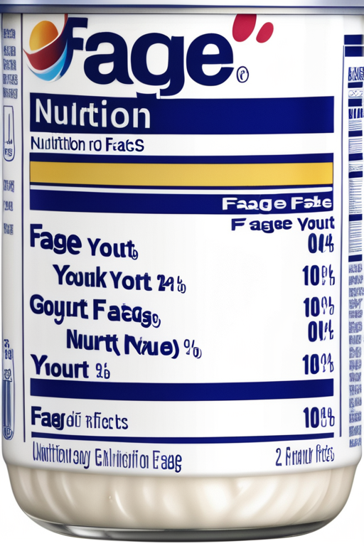 Fage Yogurt Container Displaying Nutritional Information and ...