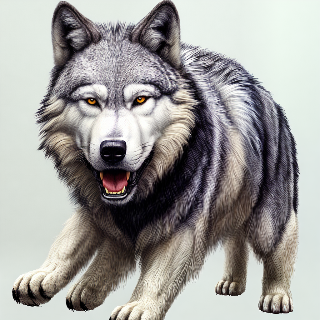 hyper realistic, storm trooper wolf