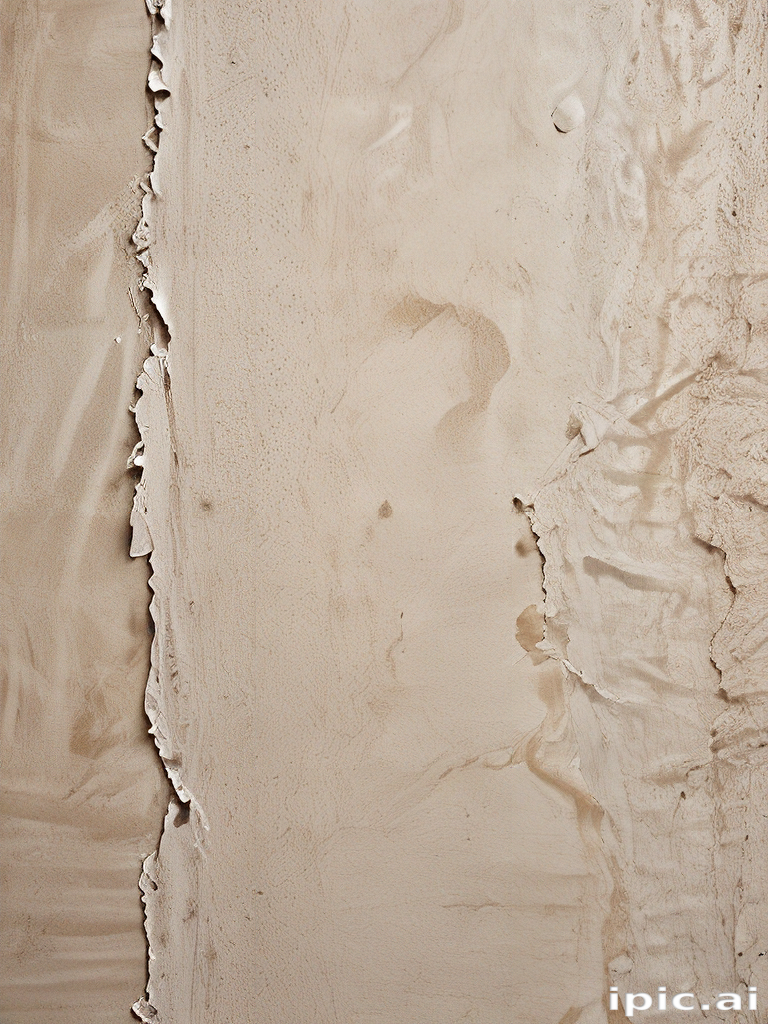 Textured Surface of Drywall with Peeling Paint and Uneven Finish
