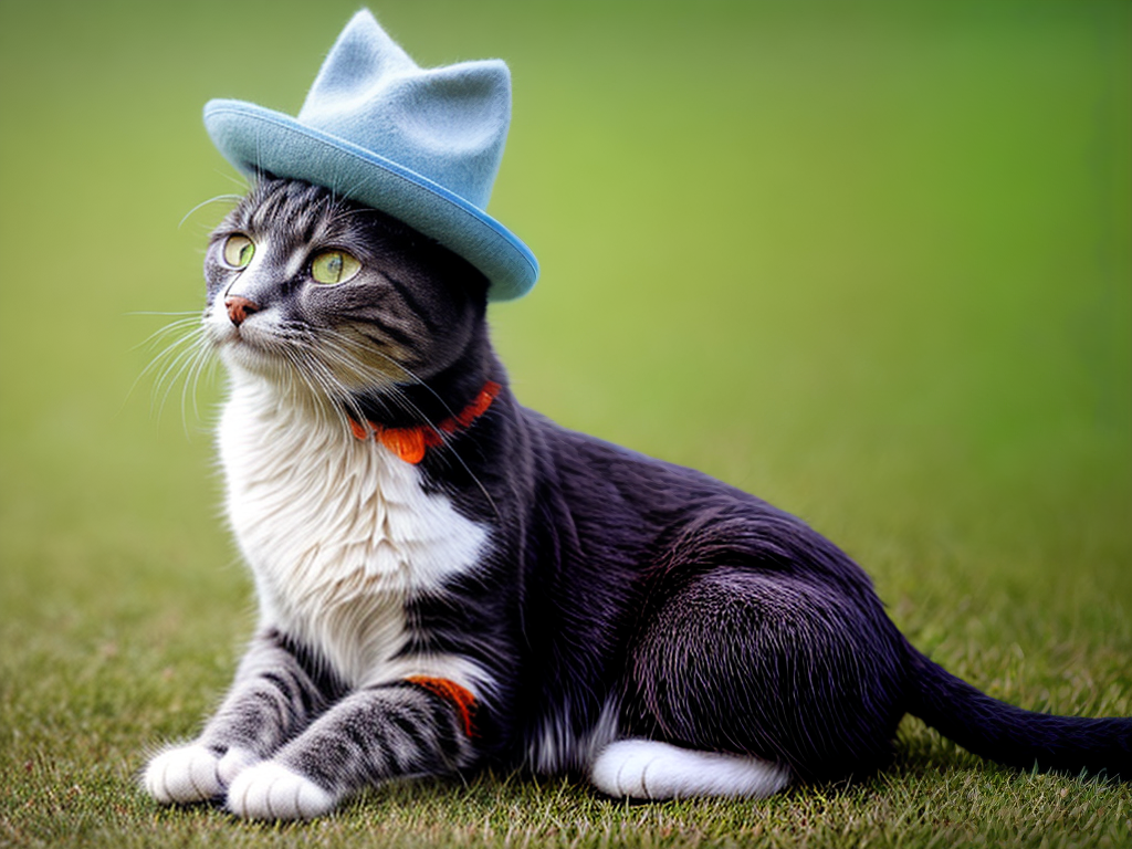 Cat with funny hat