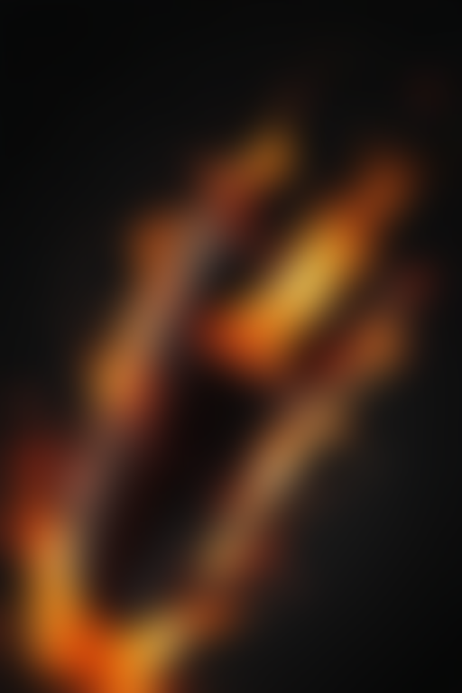 Fiery Hand Reaching Out from Darkness, Illuminating the Surrounding Space