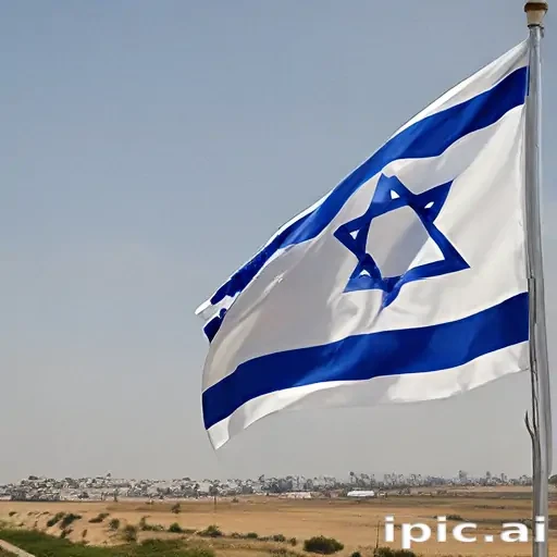 Israeli Flag Waving Proudly Against a Clear Blue Sky Landscape