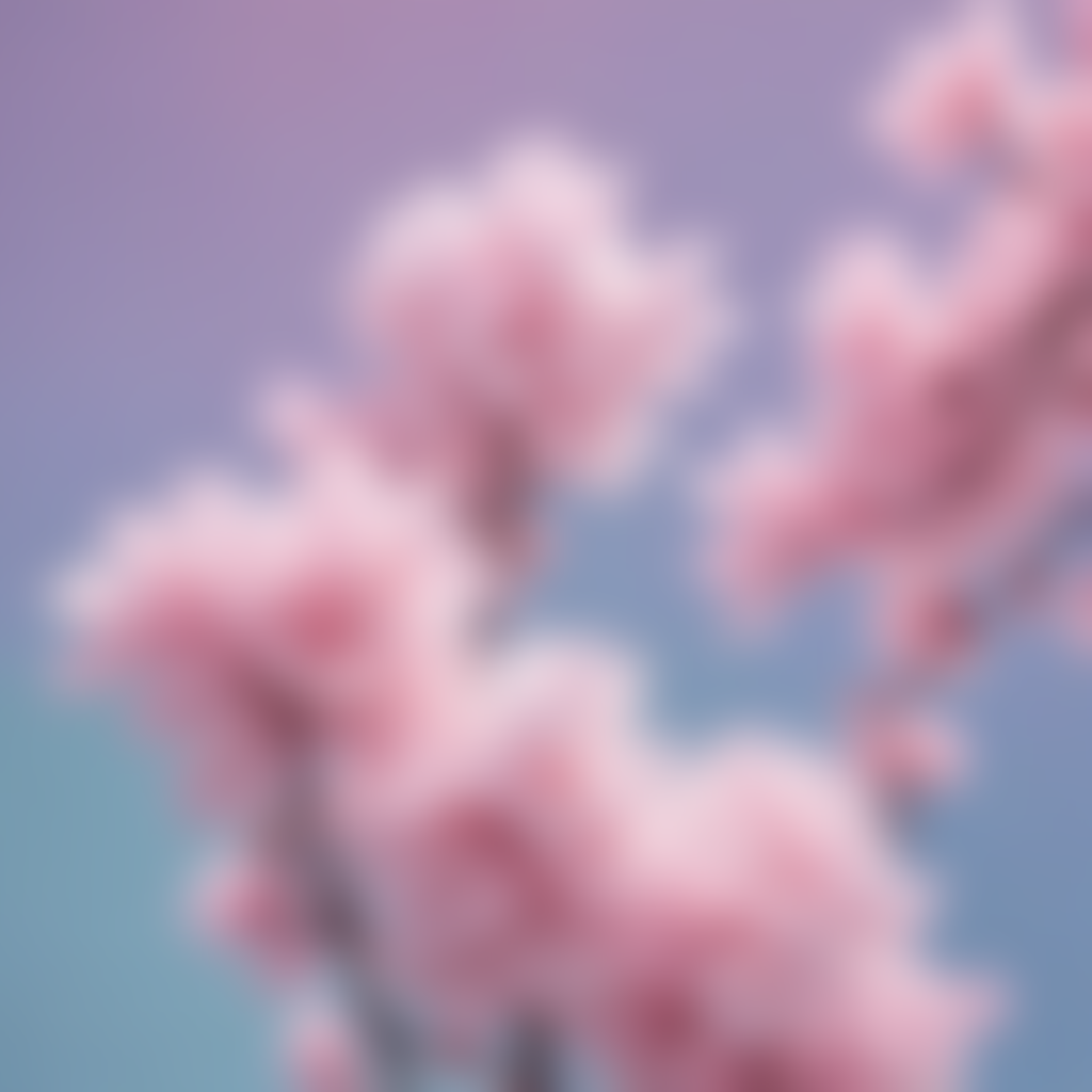 Delicate Pink Cherry Blossoms Against a Soft Gradient Background of ...