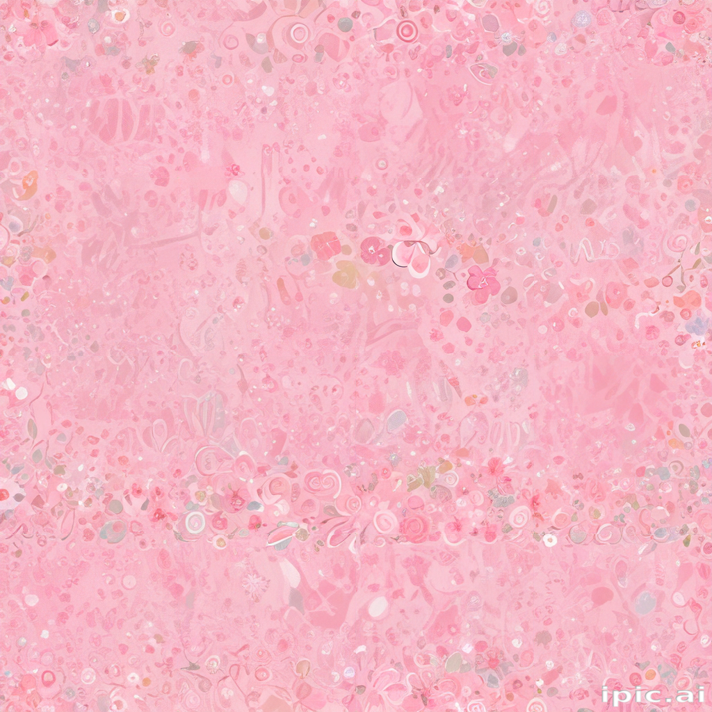 Soft Pink Background Filled with Whimsical Shapes and Delicate Patterns