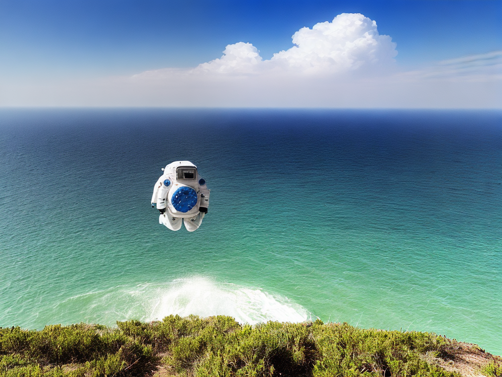 realistic floating astronaut