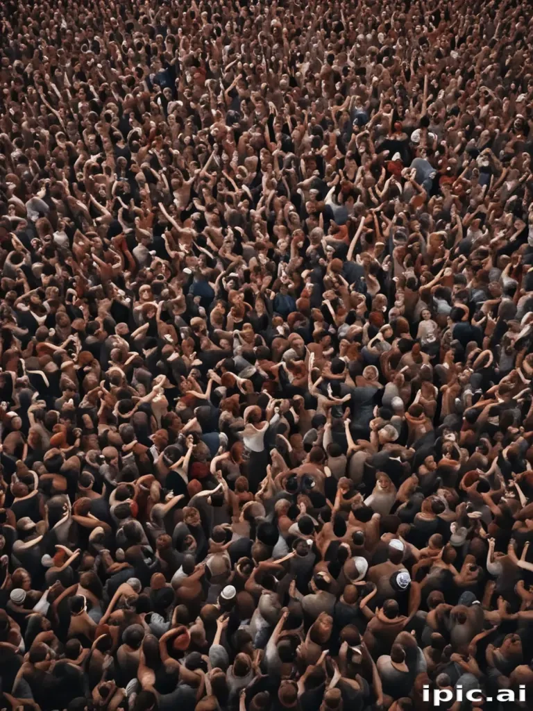 A Diverse Crowd of People Engaged in a Collective Experience Together