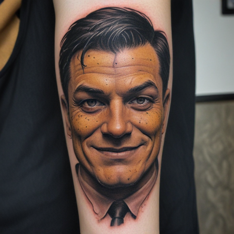 muenster stinky cheese man tattoo