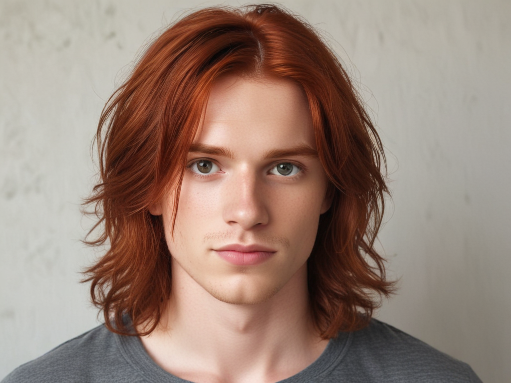 long haired red head male