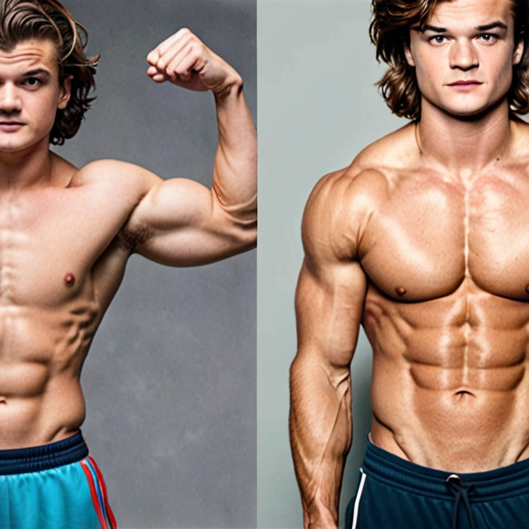 joe keery actor stranger things bodybuilder transformation before and ...