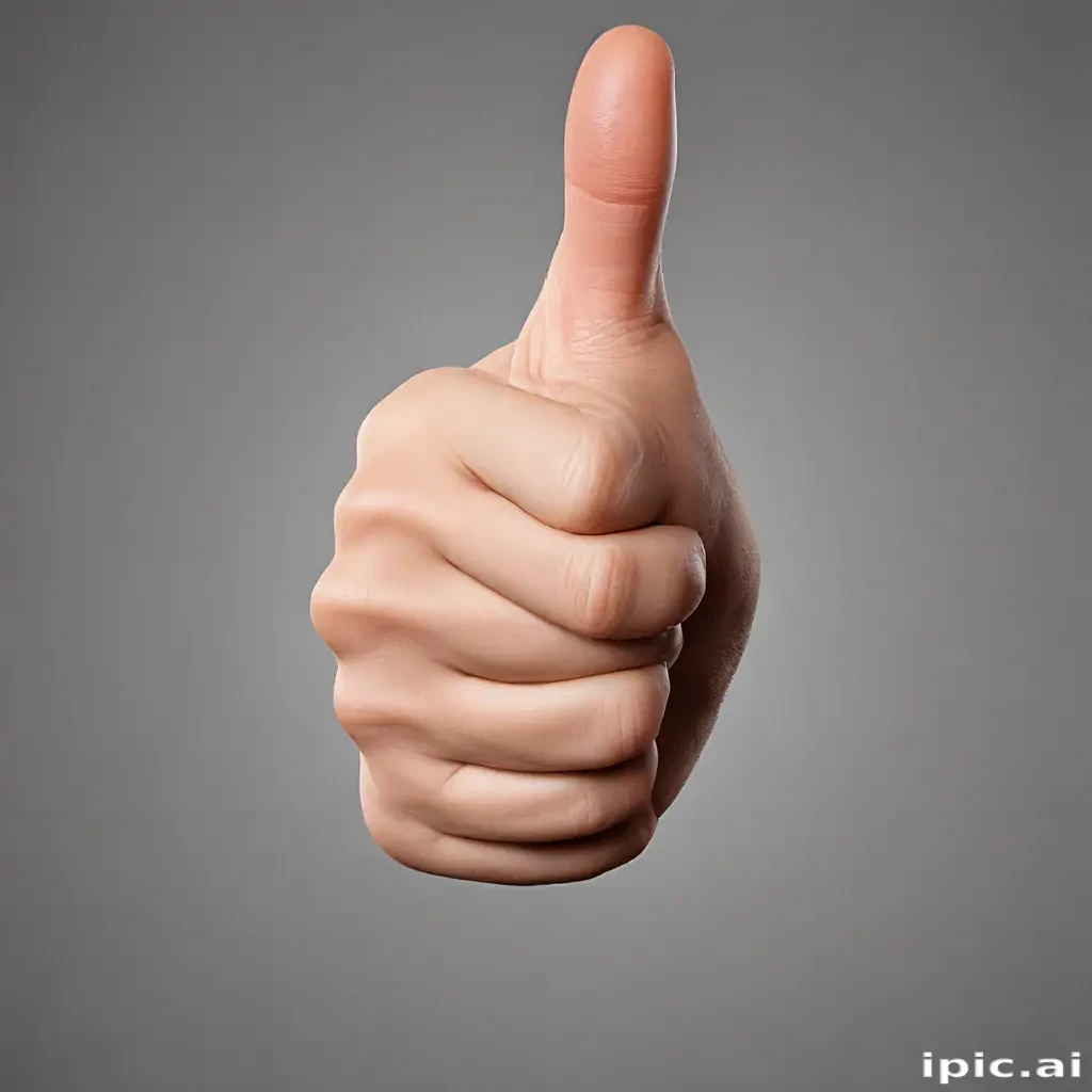 An Artistic Representation of a Hand Giving a Thumbs Up Gesture