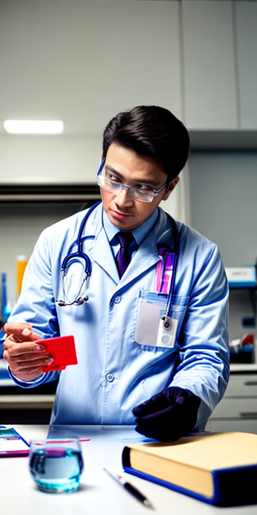 Doctor researching in laboratory