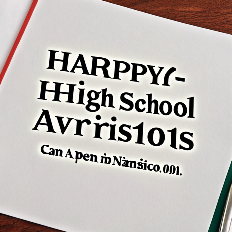 Make banner of school named Happy High School. Highlighting Admissions ...