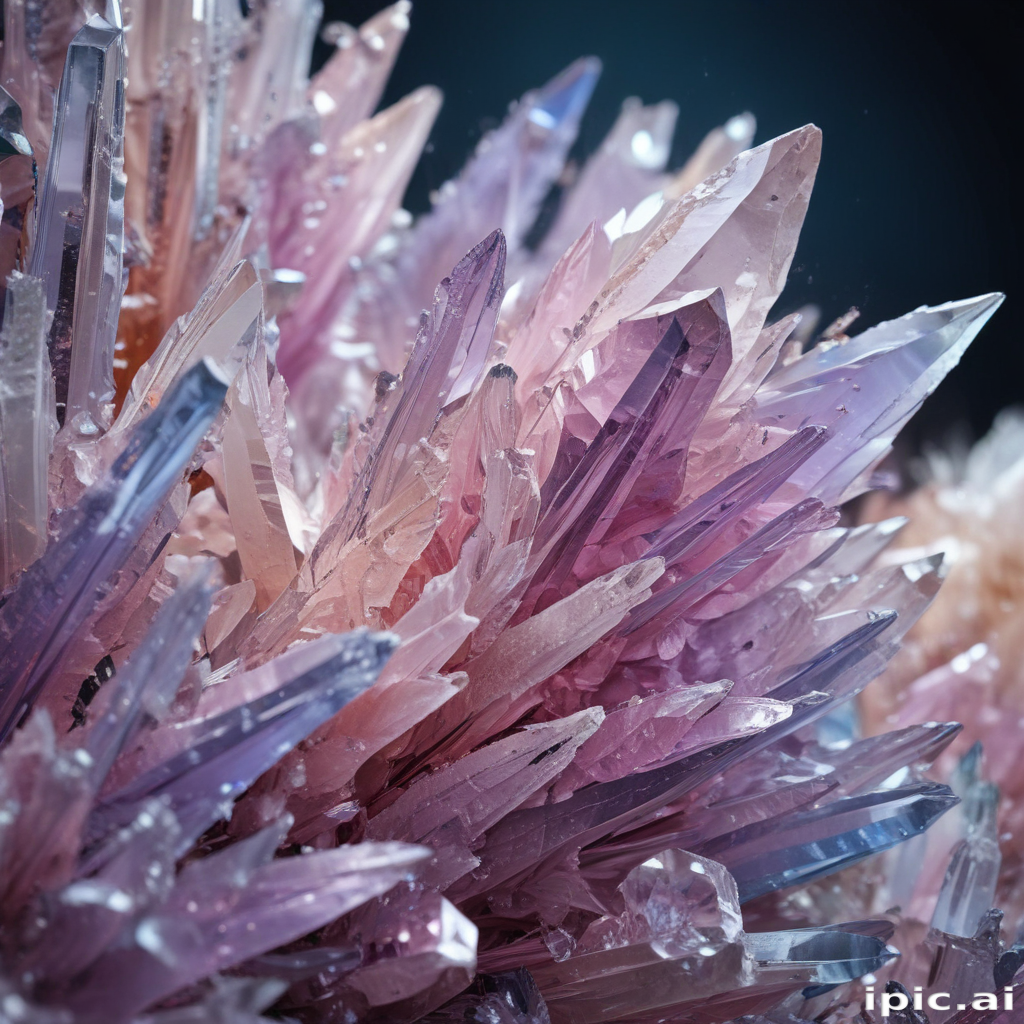 Stunning Close-Up of Vibrant Crystals with Shimmering Light Reflections