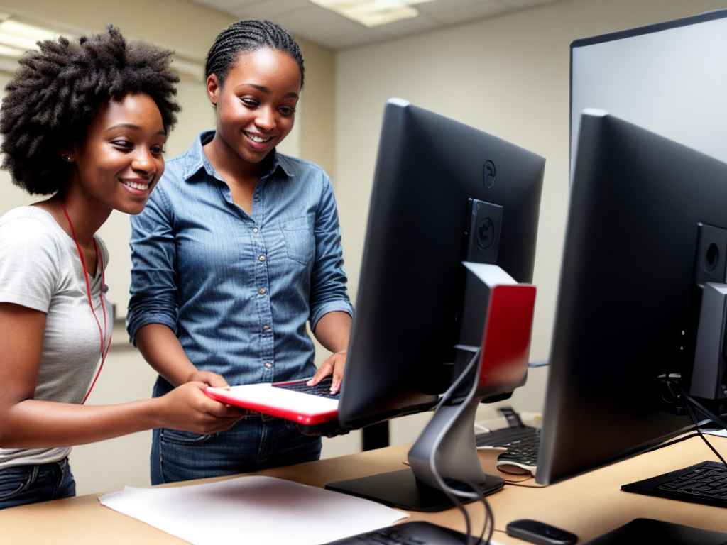Female African IT support engineer
