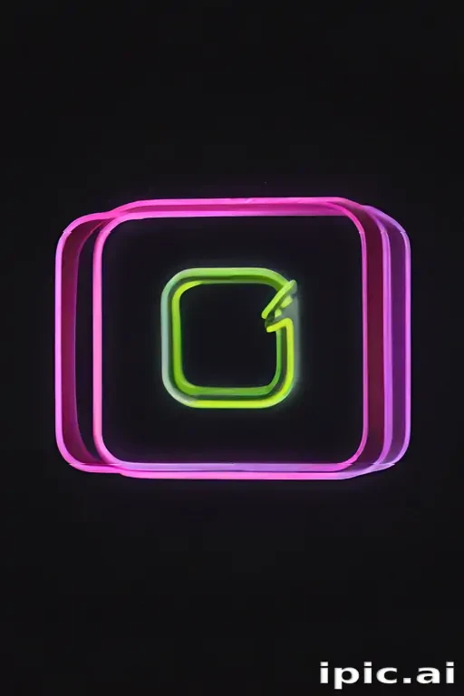 Colorful Neon Sign Featuring a Stylized Drink Icon in Vibrant Colors