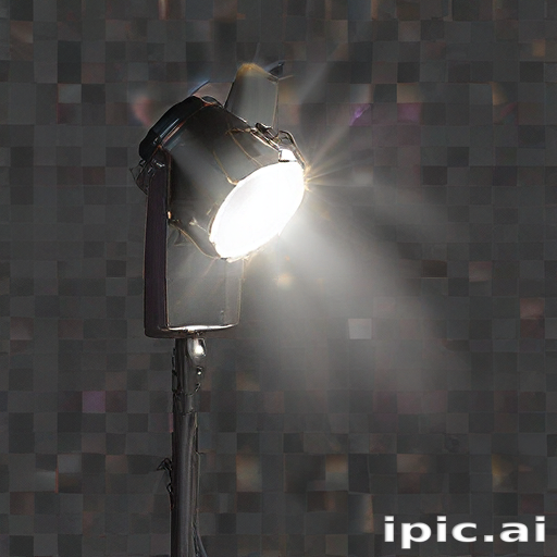 Illuminating Spotlight on a Dark Background Emitting Radiant Light Glow