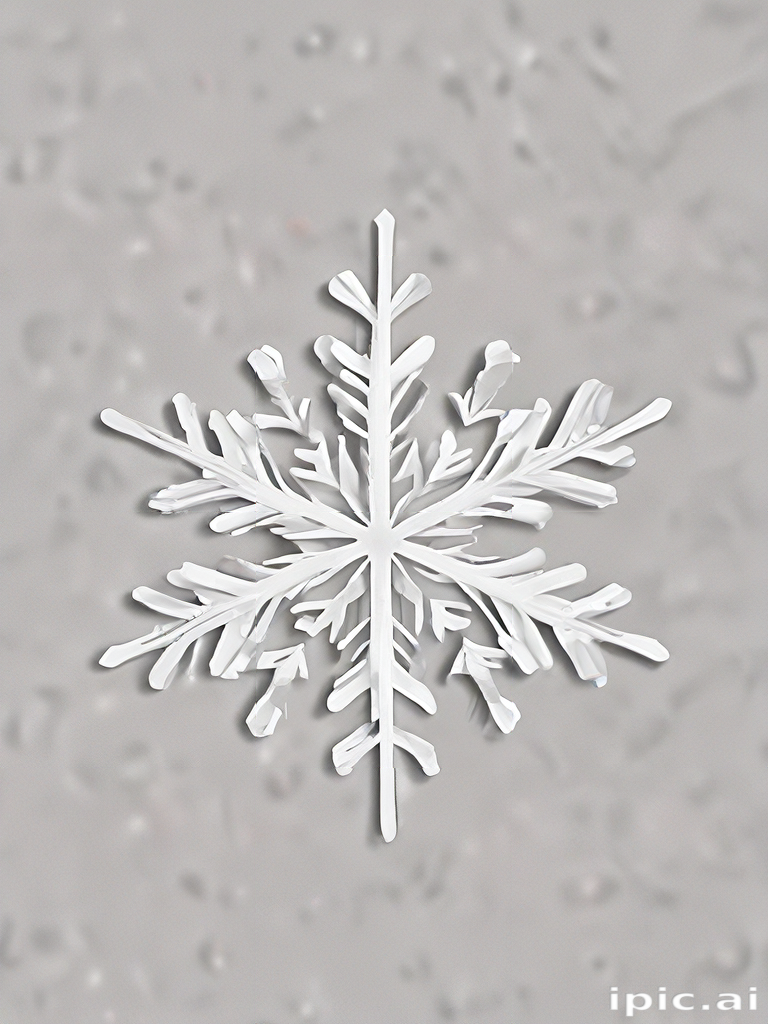 Intricate White Snowflake Design Against a Soft, Textured Background