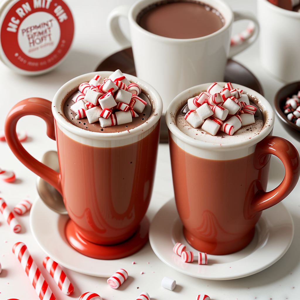 Delicious Peppermint Hot Chocolate Topped with Marshmallows and Candy ...