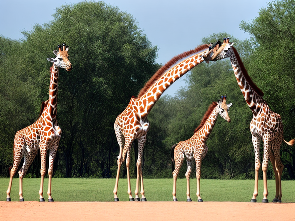 Cats, dogs, giraffe playing musical instruments