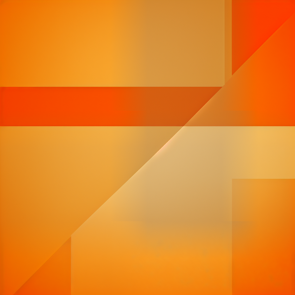 Abstract Composition of Warm Orange Shapes and Soft Geometric Forms