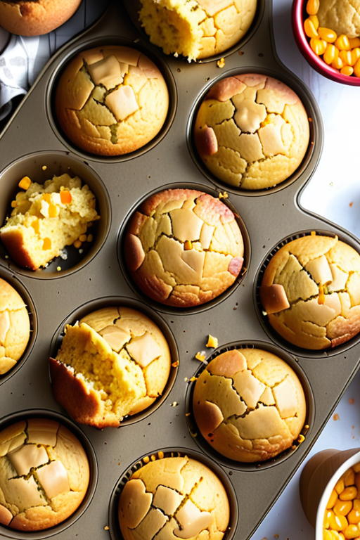 Freshly Baked Corn Muffins Cooling on a Wire Rack Ready to Enjoy