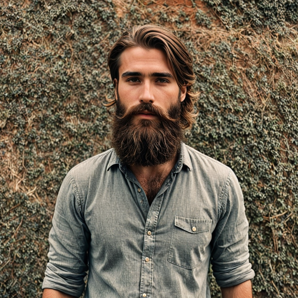 guy with long brown beard