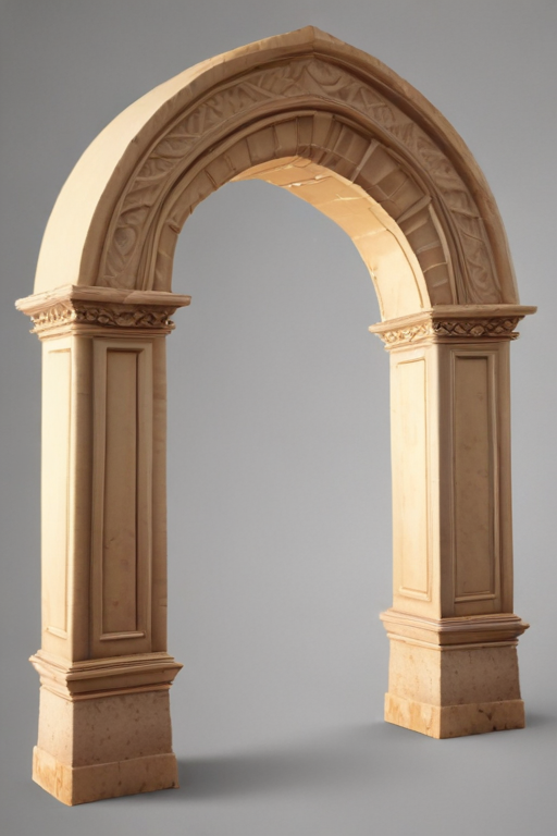 Elegant Architectural Arch with Intricate Designs and Classic Style Details