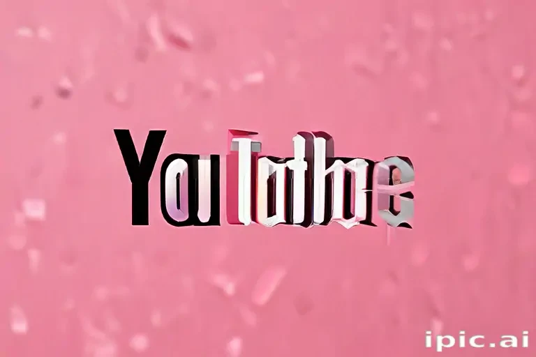 Creative YouTube Logo Design with a Modern Pink Background and Texture
