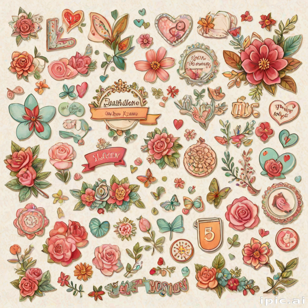 scrapbook stickers png