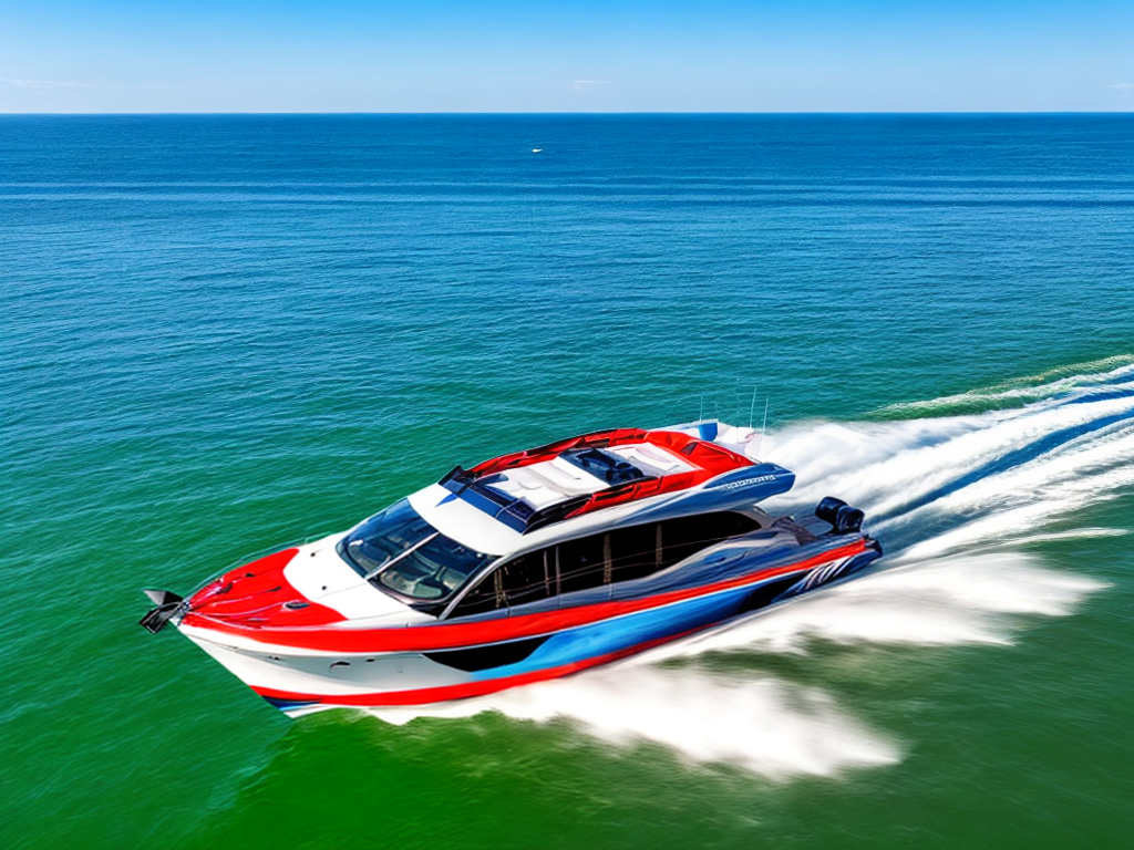 Cat driving speed boat