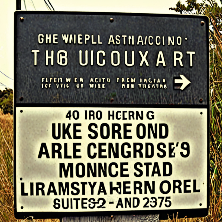 lost surreal art sign