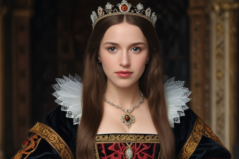 realistic photo of Queen Katherine of Aragon in real life