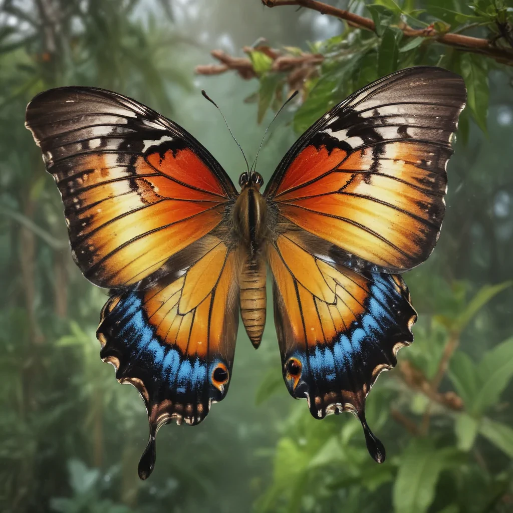 A Vibrant Butterfly Showcasing Stunning Colors Amidst Lush Greenery in ...