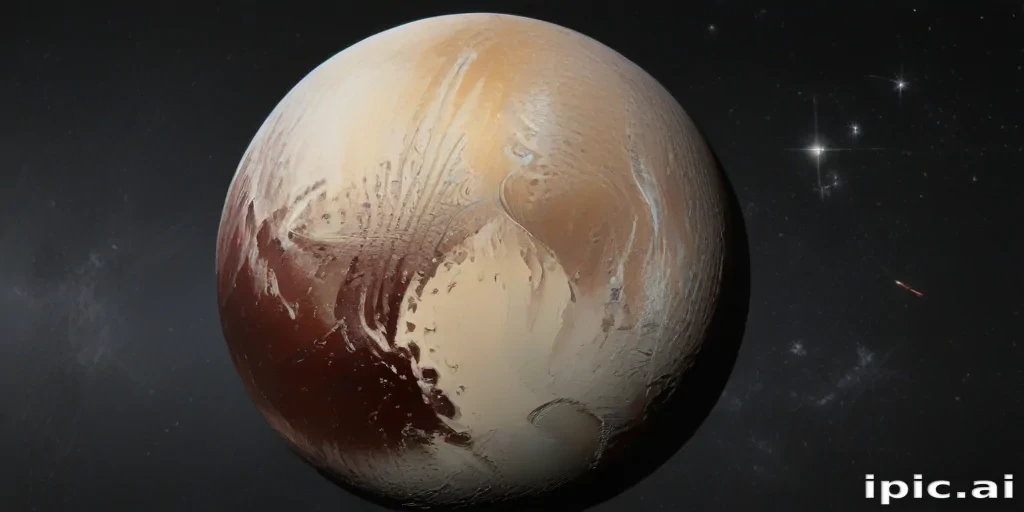 Stunning Artistic Representation of Pluto with Intricate Surface ...