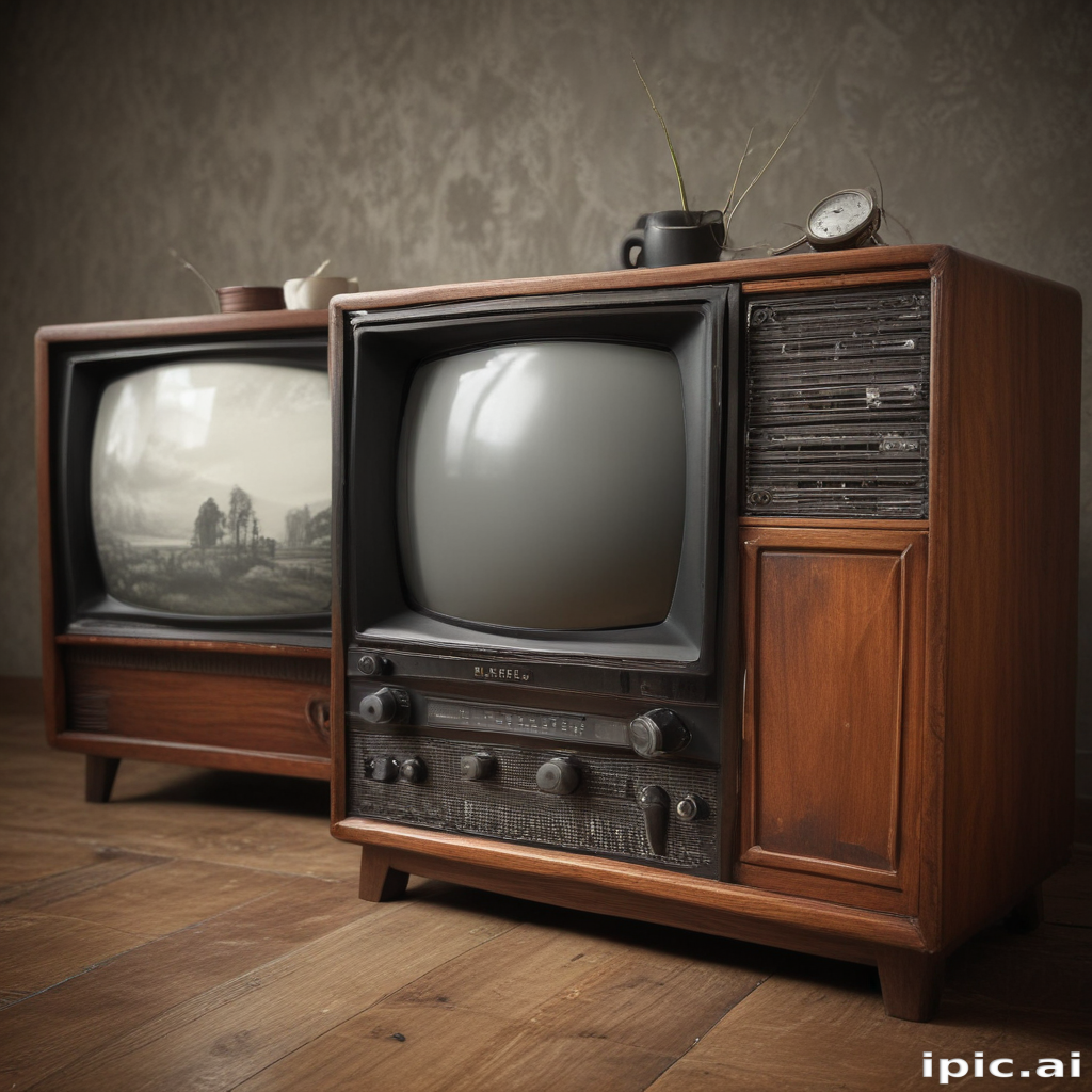 Vintage Television Set Collection Displaying Classic Design and ...