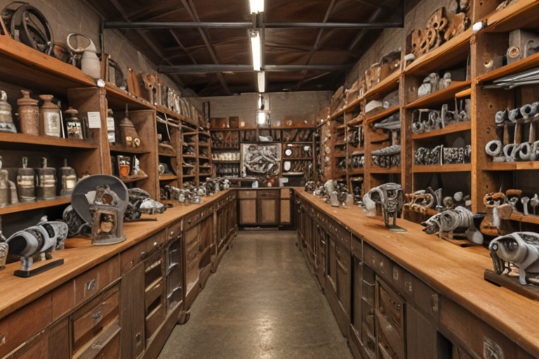 interior of an antique hardware store