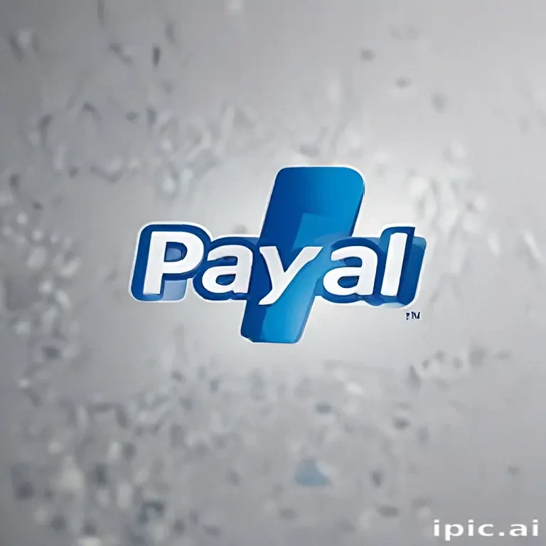PayPal Logo Displayed with a Soft Focus on a Glass Surface