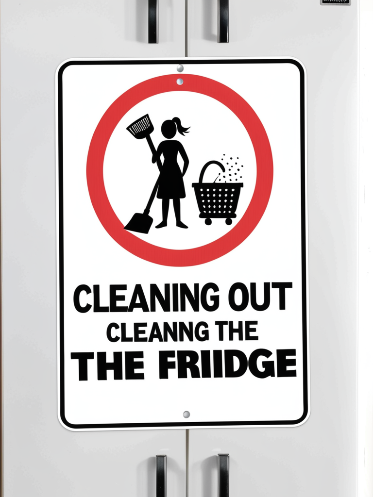 Important Notice: A Friendly Reminder for Cleaning Out the Fridge Today!
