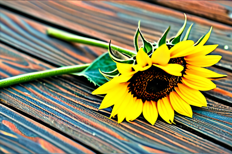 two dainty sunflowers intertwined