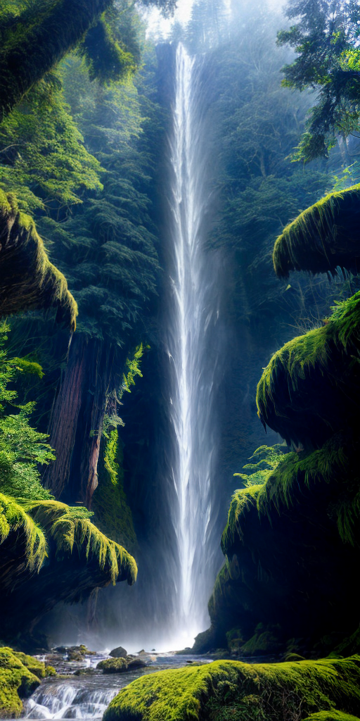 In a remote wilderness, a colossal waterfall thunders from great ...