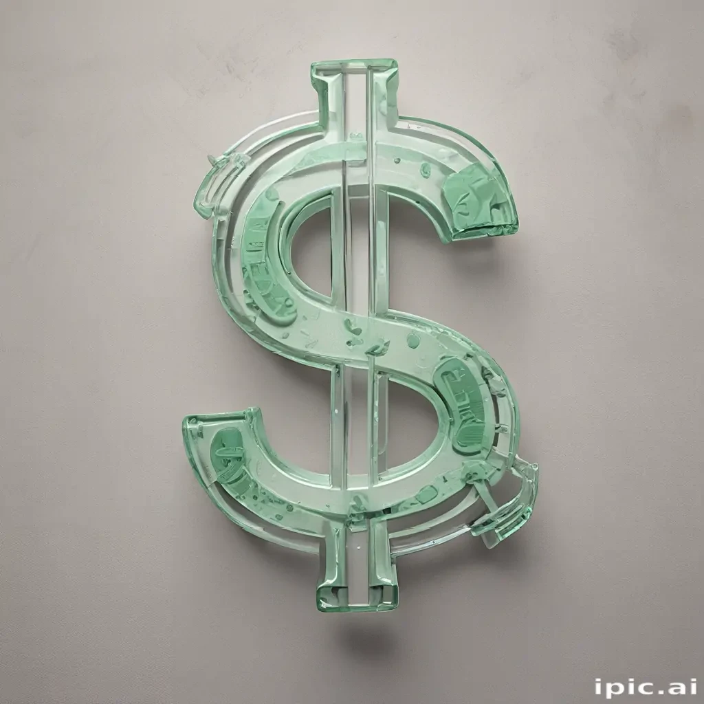 Stylized Transparent Dollar Sign Symbolizing Wealth and Financial ...