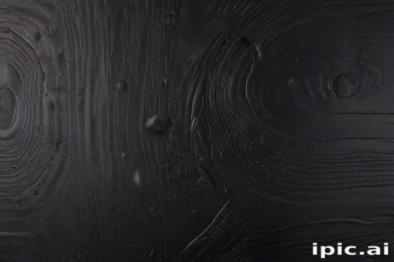 Textured Black Wooden Surface Showcasing Natural Grain Patterns and Depth