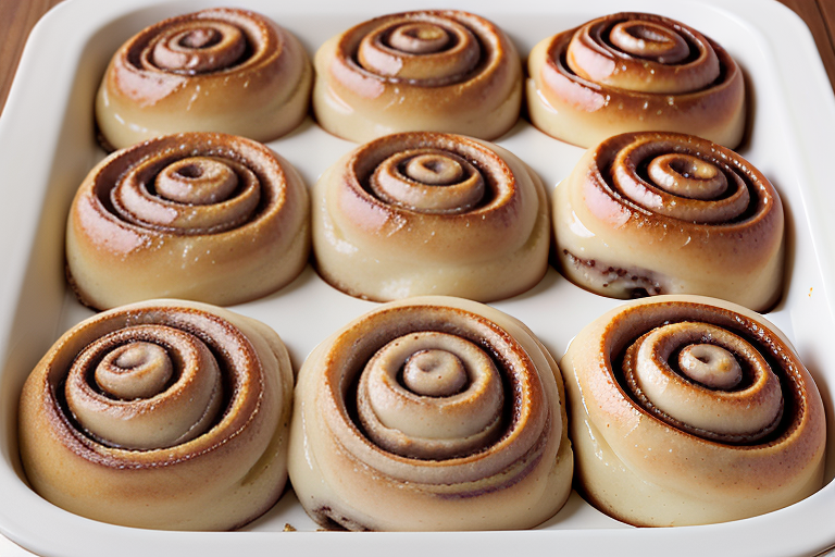 Deliciously Baked Cinnamon Rolls Fresh Out of the Oven Ready to Enjoy