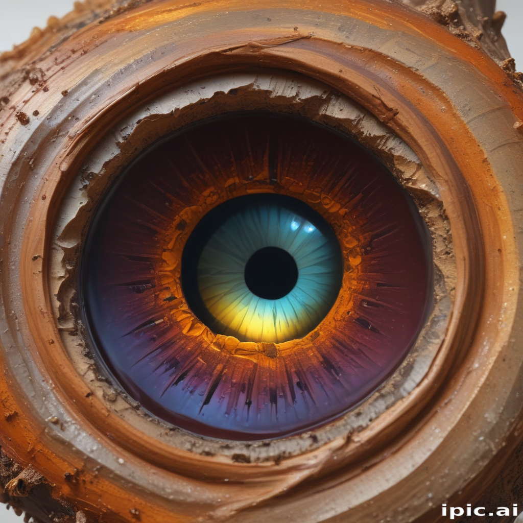 Close-Up of a Stunningly Detailed Eye with Vibrant Color Contrast