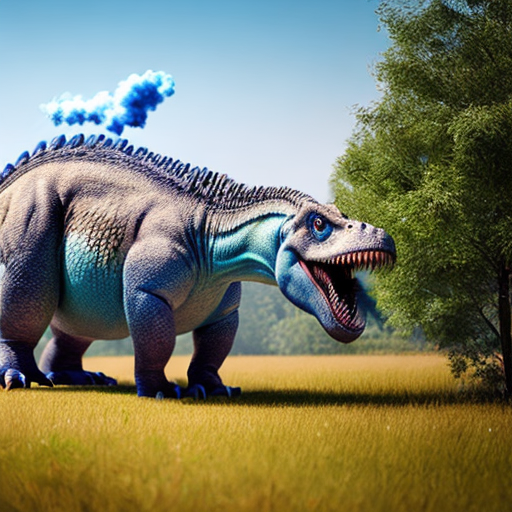 dinosaur farting and the fart comes out of his butt